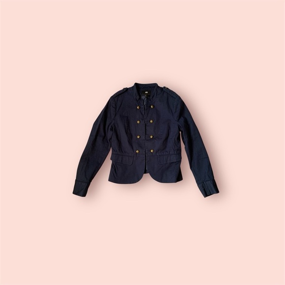 H&M | Jackets & Coats | Handm Gold Buttons Navy Blue Blazer | Poshmark